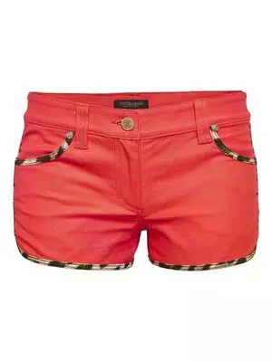 Roberto Cavalli Animal Print Trim Shorts