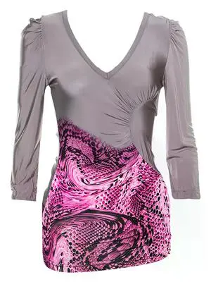 Just Cavalli Animal Print Ruched Top
