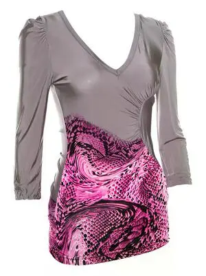 Just Cavalli Animal Print Ruched Top