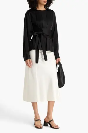 RÓHE Belted Satin Kimono