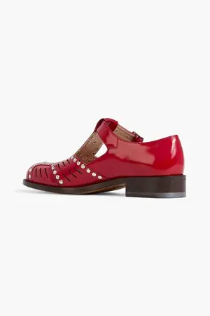 Bally Spiegel Studded Glossed-leather Sandals