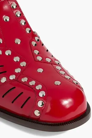 Bally Spiegel Studded Glossed-leather Sandals
