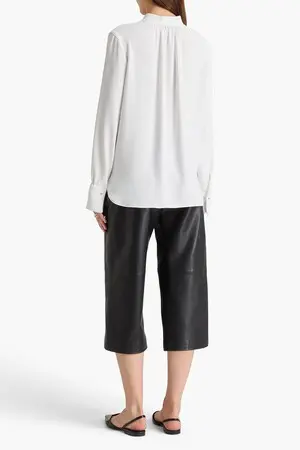 Vince Gathered Crepe Shirt