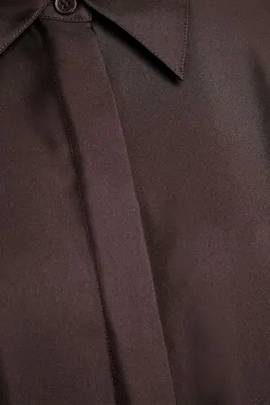 RÓHE Cutout Silk-twill Midi Shirt Dress