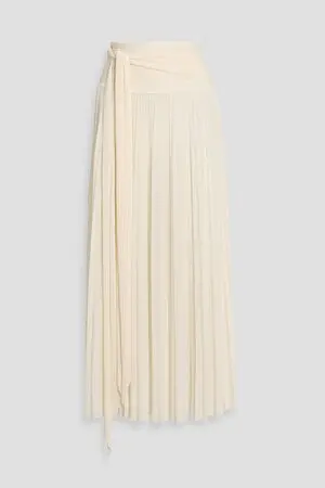 Ronny Kobo Ines Pleated Stretch-jersey Maxi Skirt - Ivory