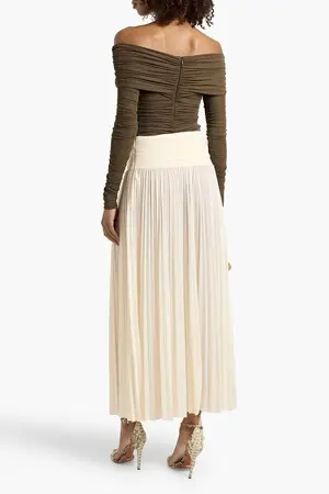 Ronny Kobo Ines Pleated Stretch-jersey Maxi Skirt