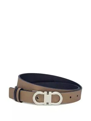 FERRAGAMO Gancini Reversible Belt - Brown
