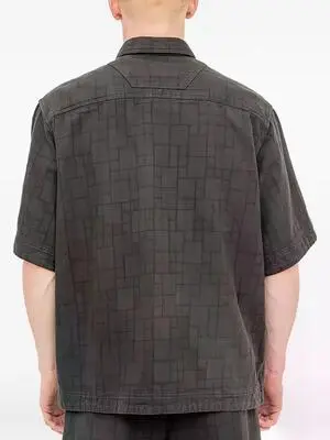 JUUN.J Geometric-patterned Short-sleeved Shirt