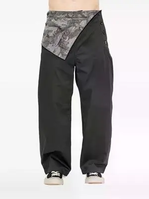 JUUN.J Layered Panel Camouflage Trousers
