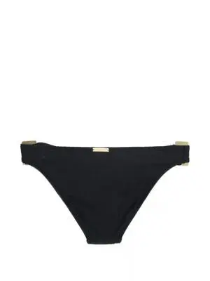Heidi Klein Textured Bikini Bottoms With Gold-tone Hardware