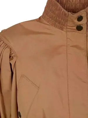 Chloé Belted Puff-sleeve Jacket - Brown