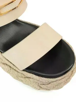 SERGIO ROSSI Braided Buckle Sandals