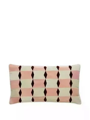 CHRISTINA LUNDSTEEN Florence Geometric Velvet Cushion - Neutrals