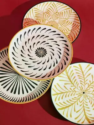 SERAX Bazaar Geometric-pattern Breakfast Plates