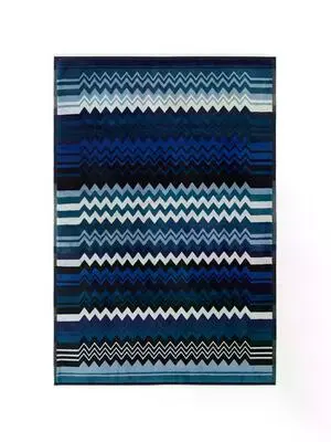 Missoni Giacomo Zigzag-motif Bath Mat - Blue