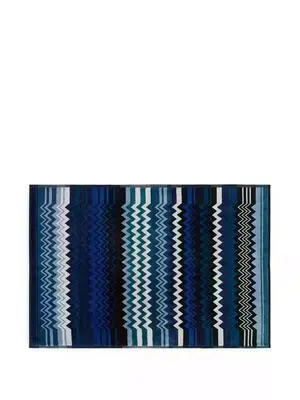 Missoni Giacomo Zigzag-motif Bath Mat - Blue