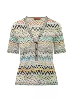 Missoni Zigzag Knit V-neck Top