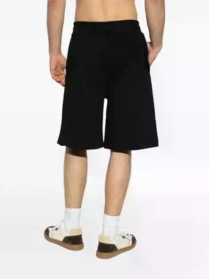 Versace Logo Patch Drawstring Shorts