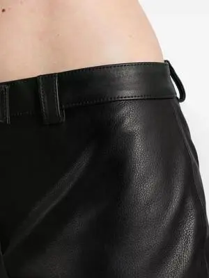 ANGELICA MONTINI Split-hem Leather Trousers