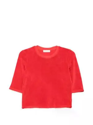 Suzie Kondi Terry Cloth Cropped T-shirt