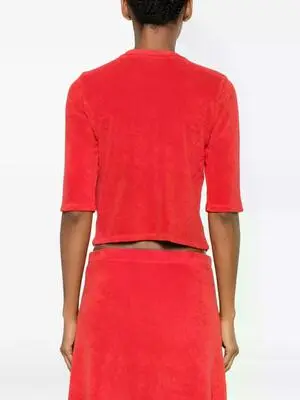 Suzie Kondi Terry Cloth Cropped T-shirt