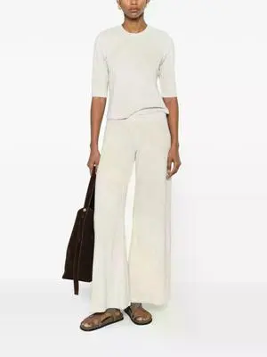 Suzie Kondi Light Terry-cloth Wide-leg Trousers