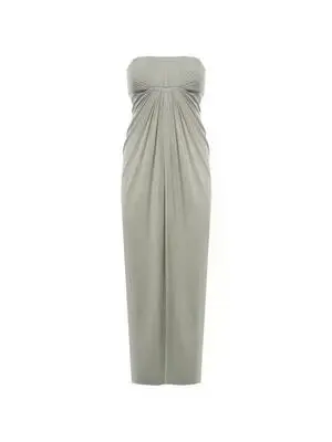 Alberta Ferretti Ruched Strapless Dress