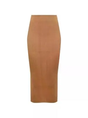 Alberta Ferretti Ribbed Knit Pencil Skirt