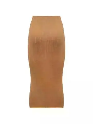 Alberta Ferretti Ribbed Knit Pencil Skirt