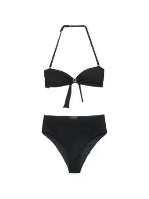 Emporio Armani Logo Plaque Bikini - Black