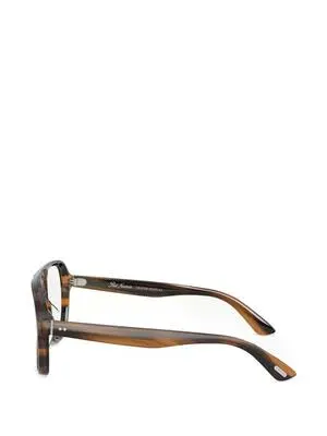 Oliver Spencer Pilot-frame Glasses - Brown