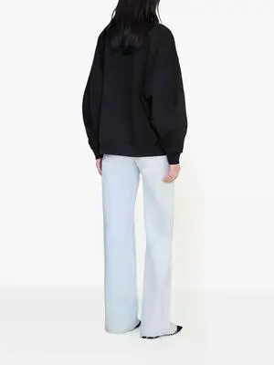 ANINE BING Miles Logo Print Sweatshirt - Black