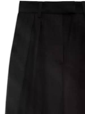 ANINE BING Lou Pleated Palazzo Pants - Black