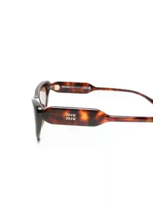 Miu Miu Tortoiseshell-effect Cat-eye Sunglasses - Brown
