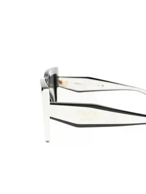 Prada Rectangle Frame Sunglasses - Black