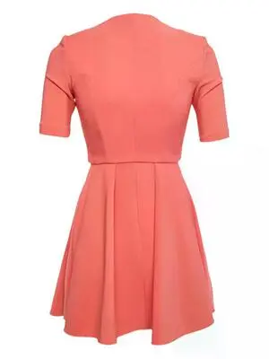 Elisabetta Franchi Coral Pink Double-breasted Mini Dress
