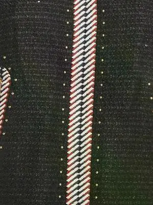 Elie Saab Tweed Midi Dress - Black