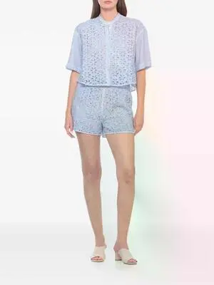 120% Lino Embroidered Linen Shorts