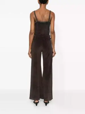 Suzie Kondi Elma Velour Wide-leg Jumpsuit
