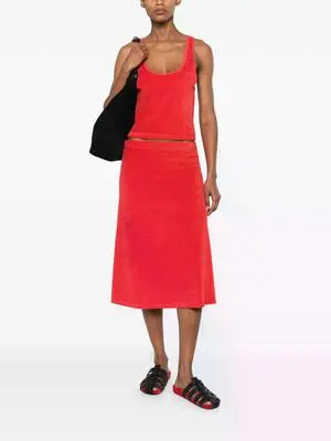 Suzie Kondi Sienna Terry-cloth Midi Skirt