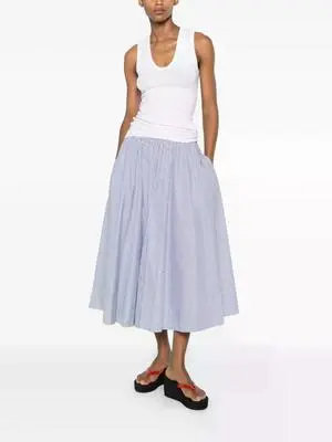 Suzie Kondi Kyria Striped Smocked Midi Skirt