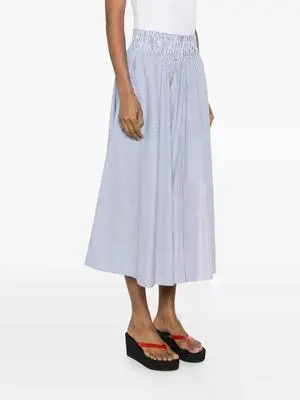 Suzie Kondi Kyria Striped Smocked Midi Skirt