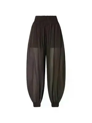 Pinko Smocked Semi-sheer Flowing Trousers
