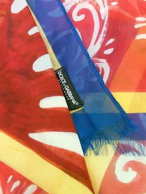 Dolce & Gabbana Graphic-print Cotton Twill Scarf