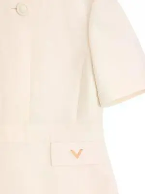 Valentino Garavani Crepe Couture Short Dress - Neutrals
