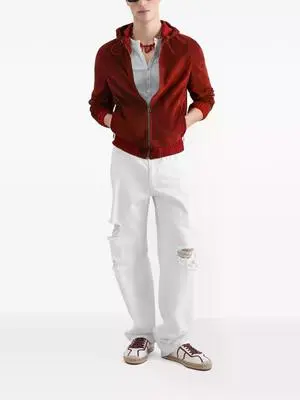Dolce & Gabbana Suede Hooded Jacket