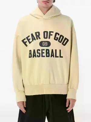 Fear Of God 09 Classic Logo-print Hoodie - Neutrals