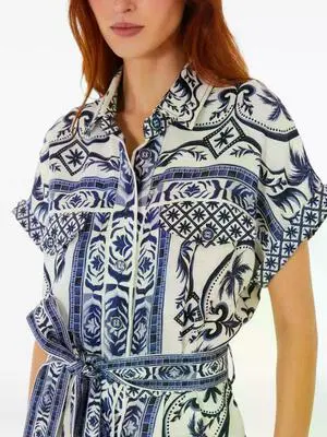 Farm Rio Wonderful City Belted Romper - White