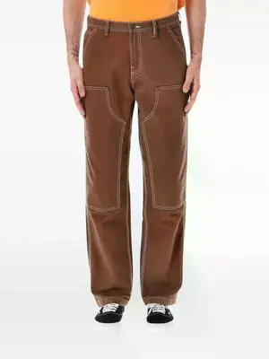 VANS X Julian Klincewicz Contrast-stitch Carpenter Trousers - Brown