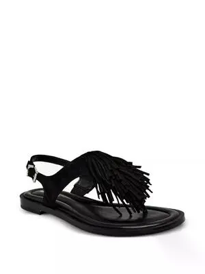Michael Kors Indra Fringe Detail Sandals - Black